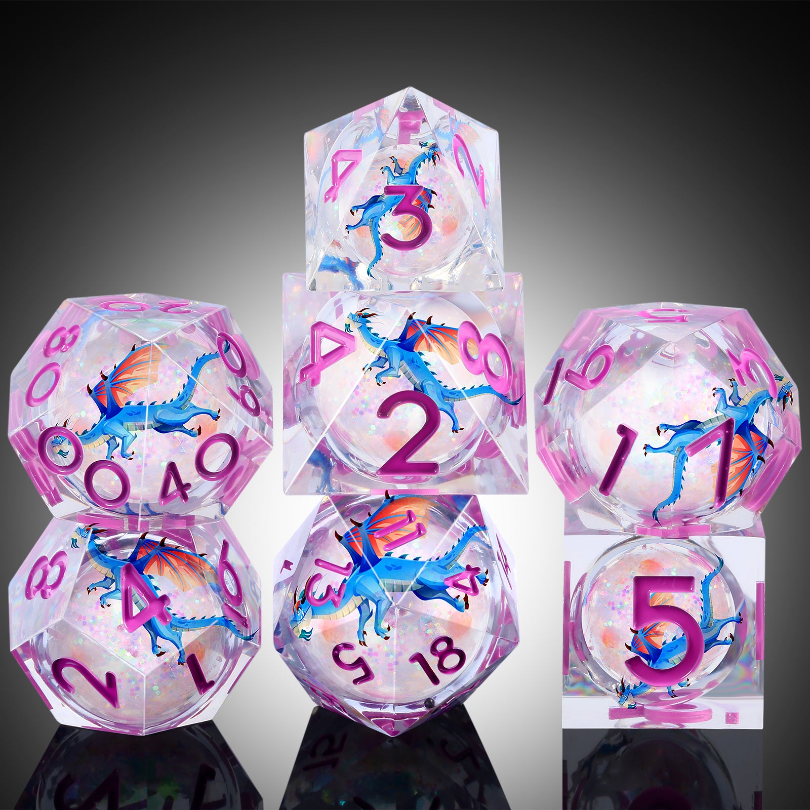 IceForge Dice Canada - Aether Wyrm – Liquid Core Dice Set