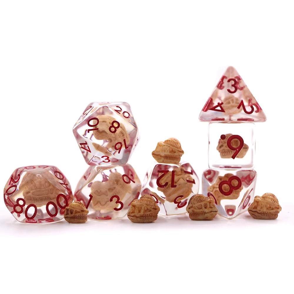 Crimson Reliquary – 35g Premium Resin Dice Set – IceForge Dice